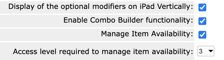 Advanced Location Settings - Menu Interface Settings