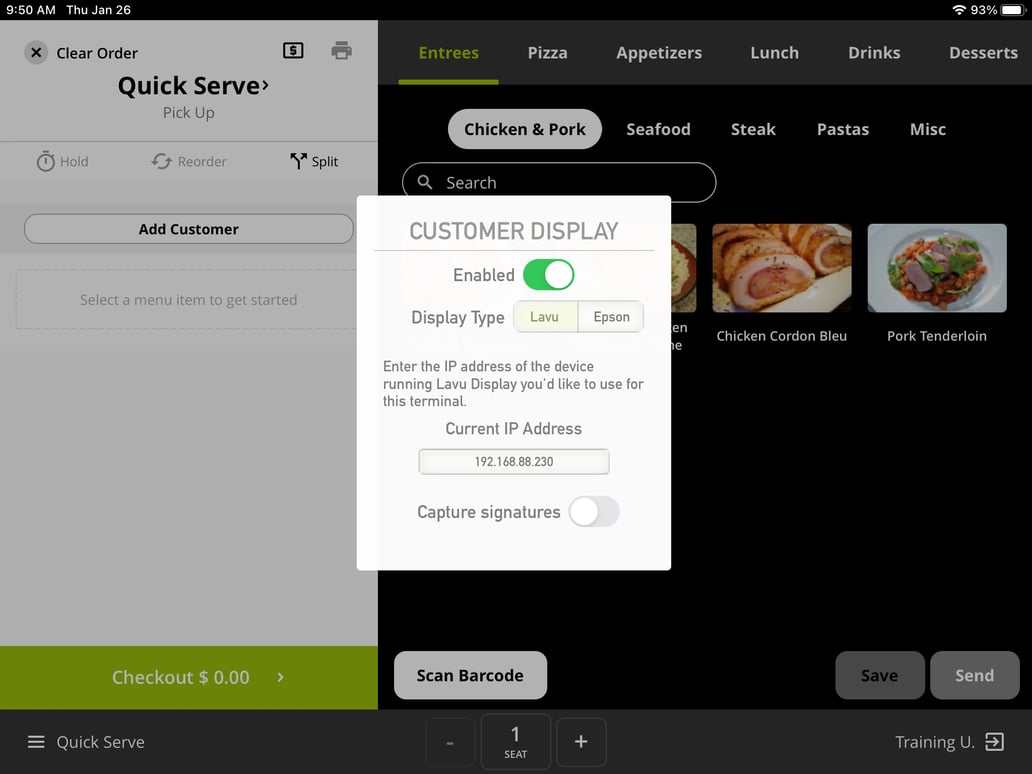 Lavu Customer Facing Display