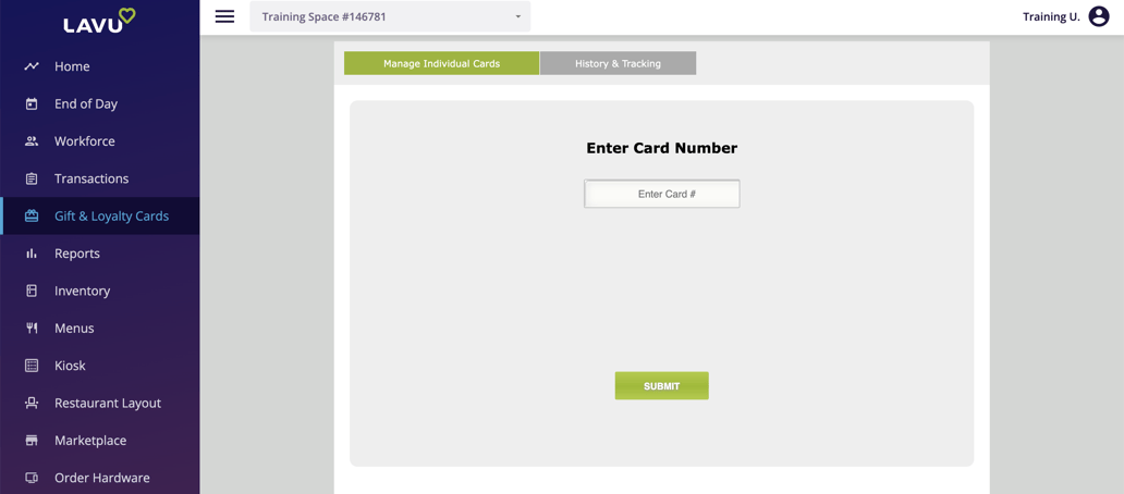 Manage Lavu Gift and Loyalty Card Balance and Expiration Date