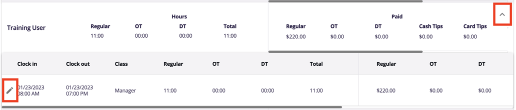 Adjusting Time Cards