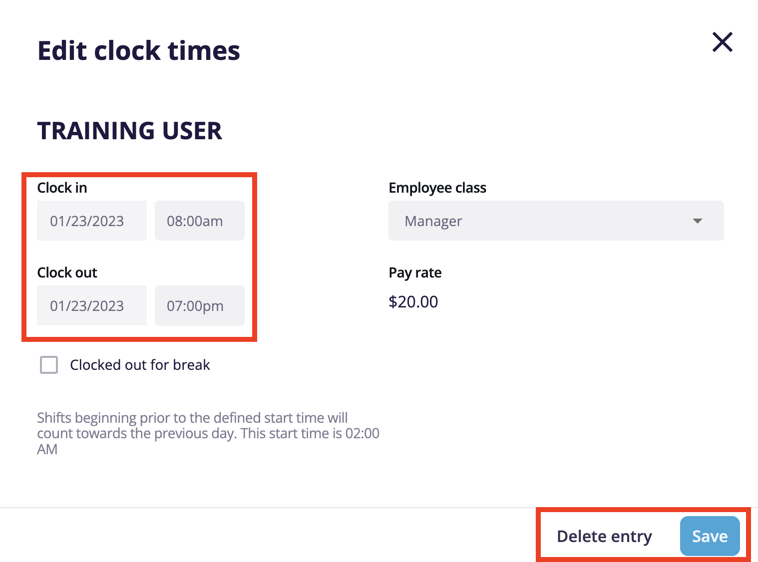 Adjusting Time Cards