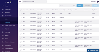 Control Panel - Transactions