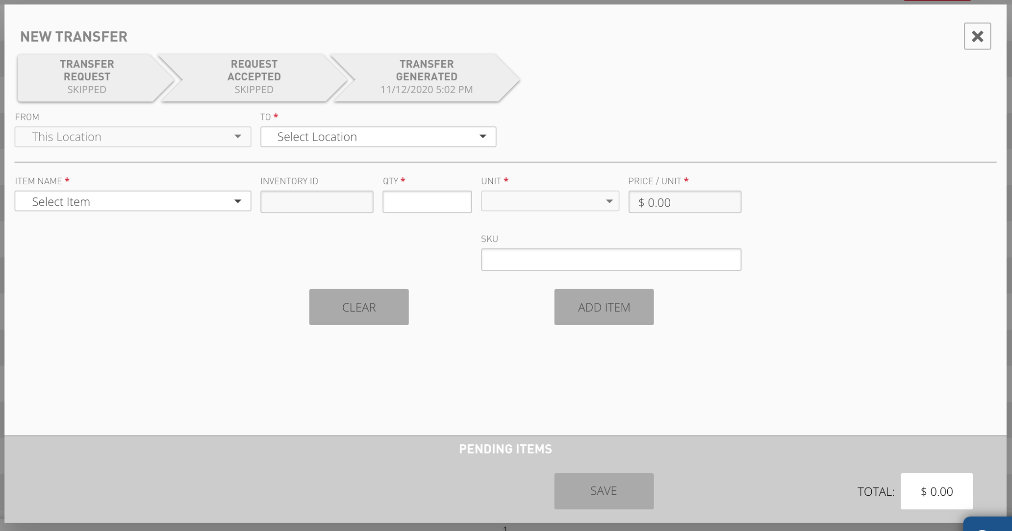 Inventory: Transfers