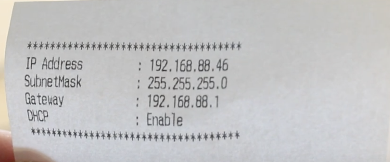 Setting A Static Ip Address To The Epson Tm M30iii Thermal Receipt Printer