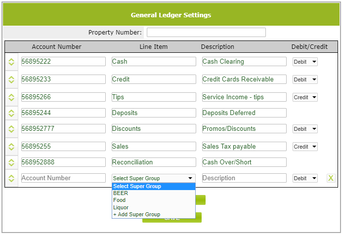 Lavu Reports - General Ledger