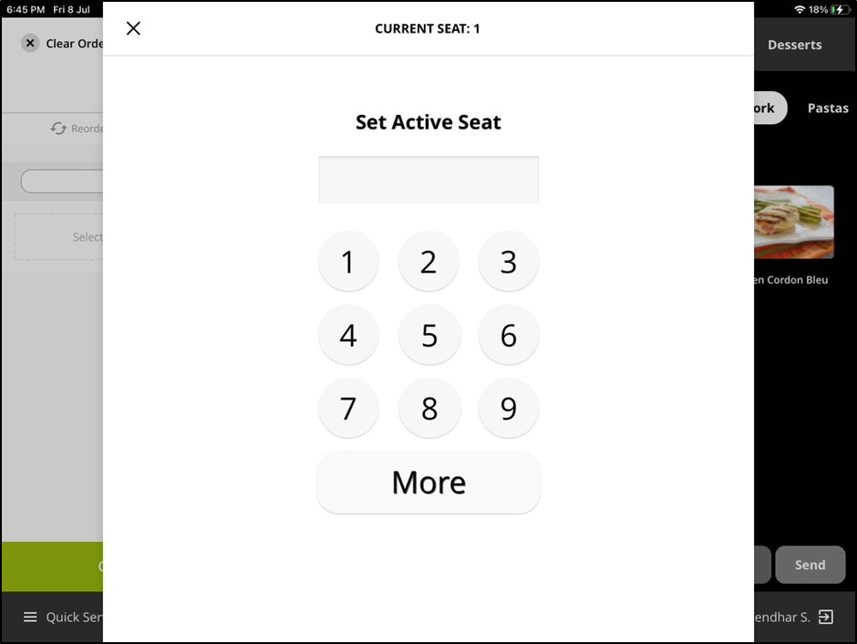 POS - Active Seat and Course