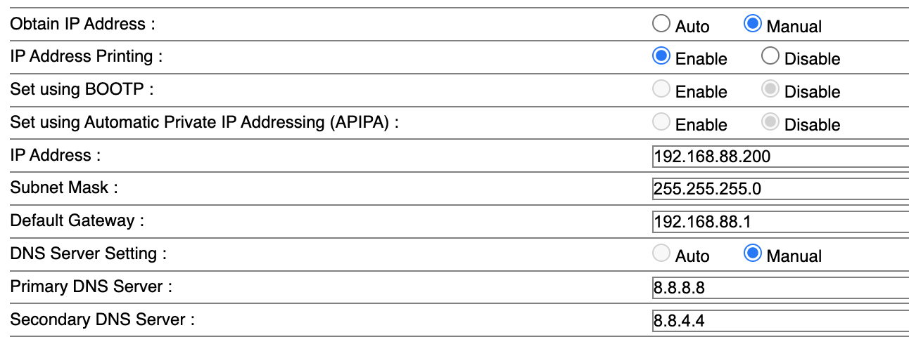 Setting a Static IP Address to the Epson TM-m30iii Thermal Receipt Printer