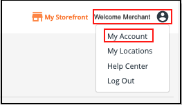 Menu Drive - My Account Page