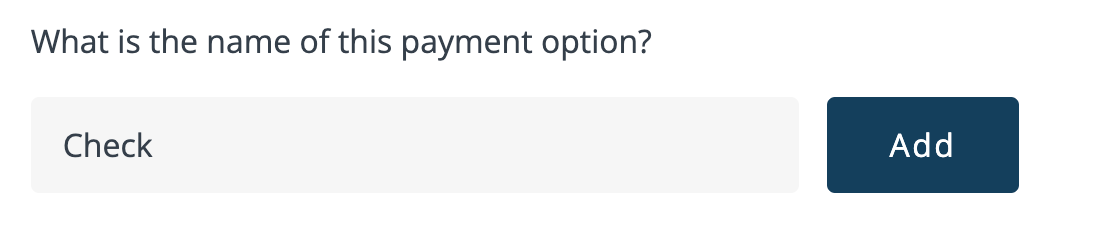 Menu Drive Payments - Custom Options