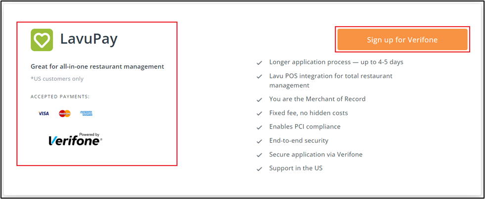 Menu Drive and Verifone