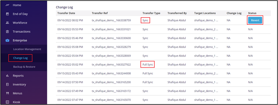 Multi Location Menu Management (MLMM)