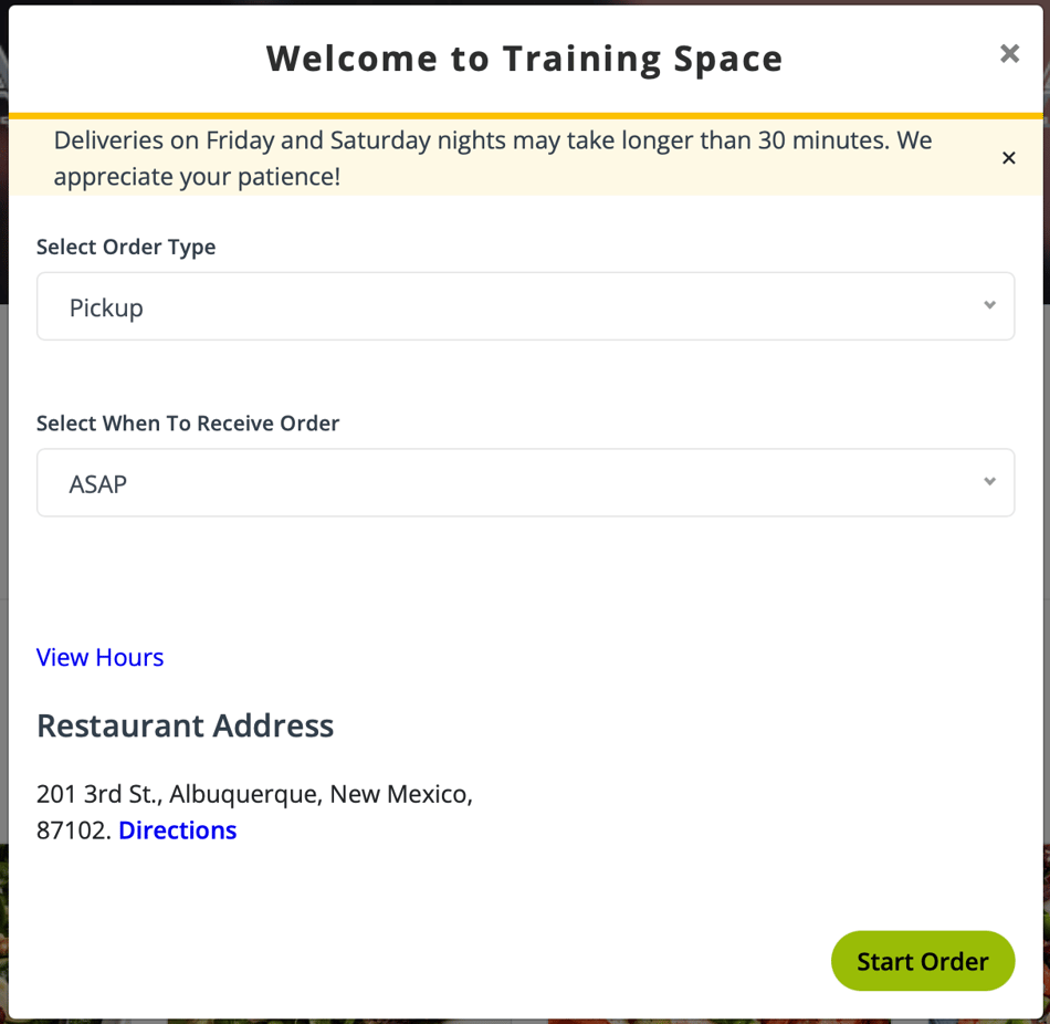 Menu Drive’s Online Ordering Storefront