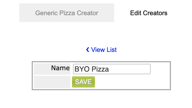 Using Pizza Creator
