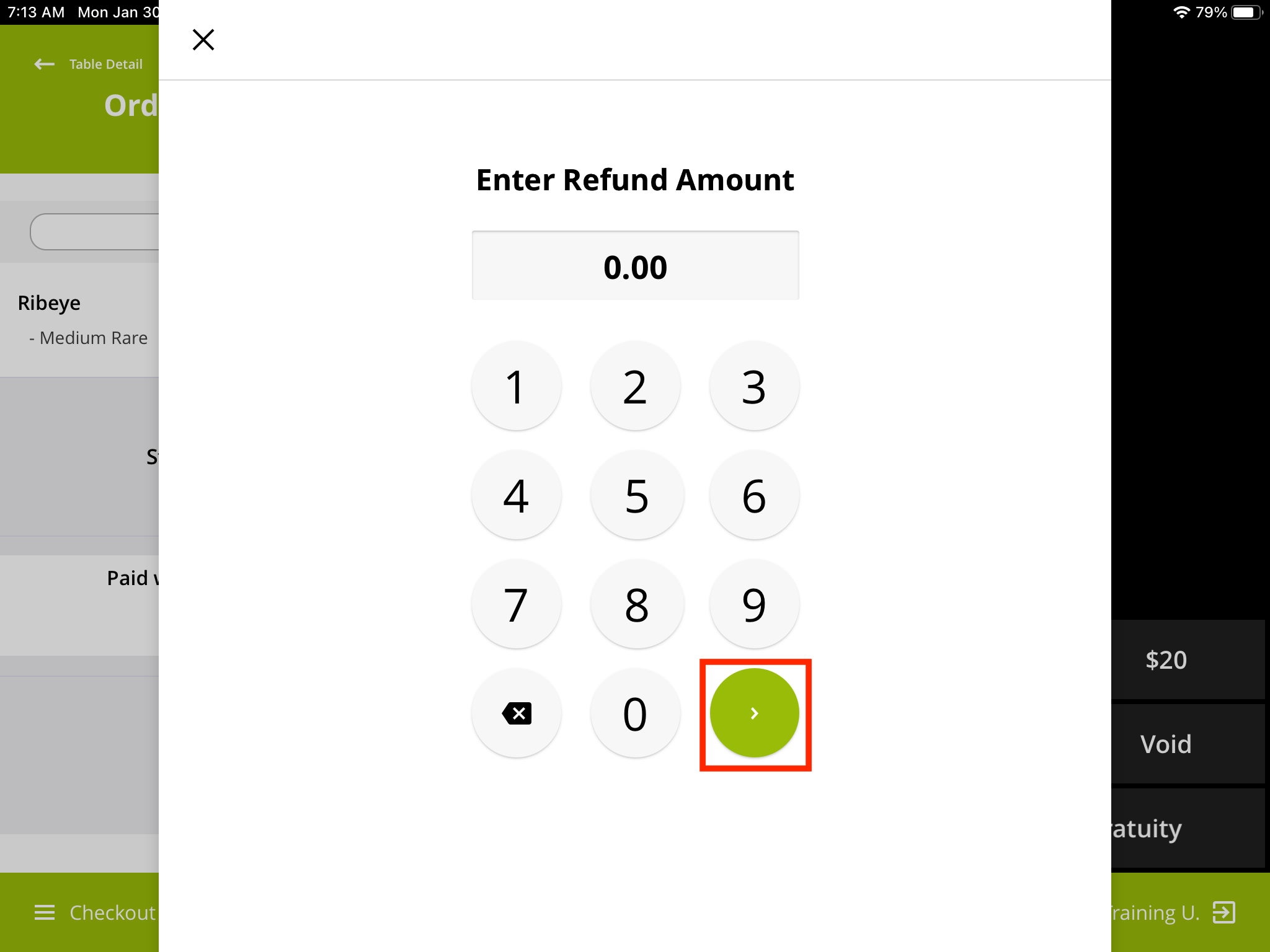 POS - Refund a Tip