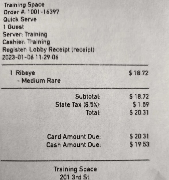 Cash Discount Program