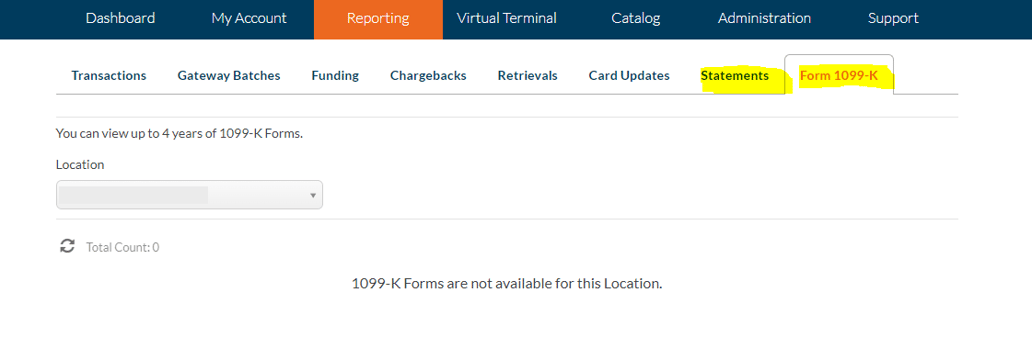 Accessing Your Statements and 1099-K Forms