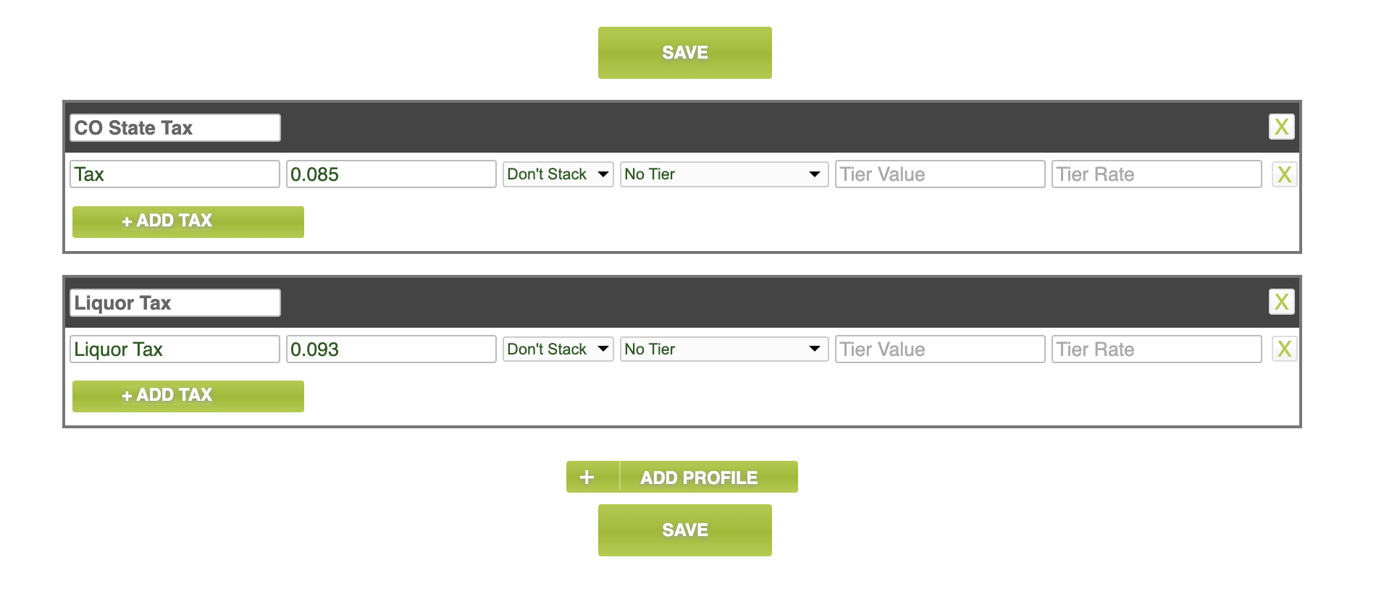 Creating Tax Profiles