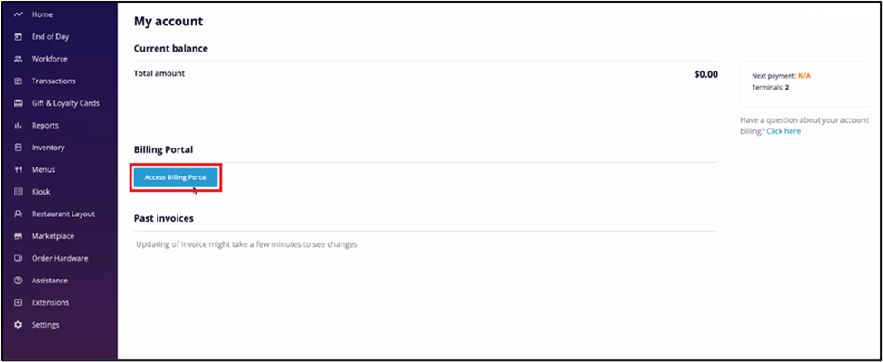 How do I Update the Payment Method for the monthly fee?