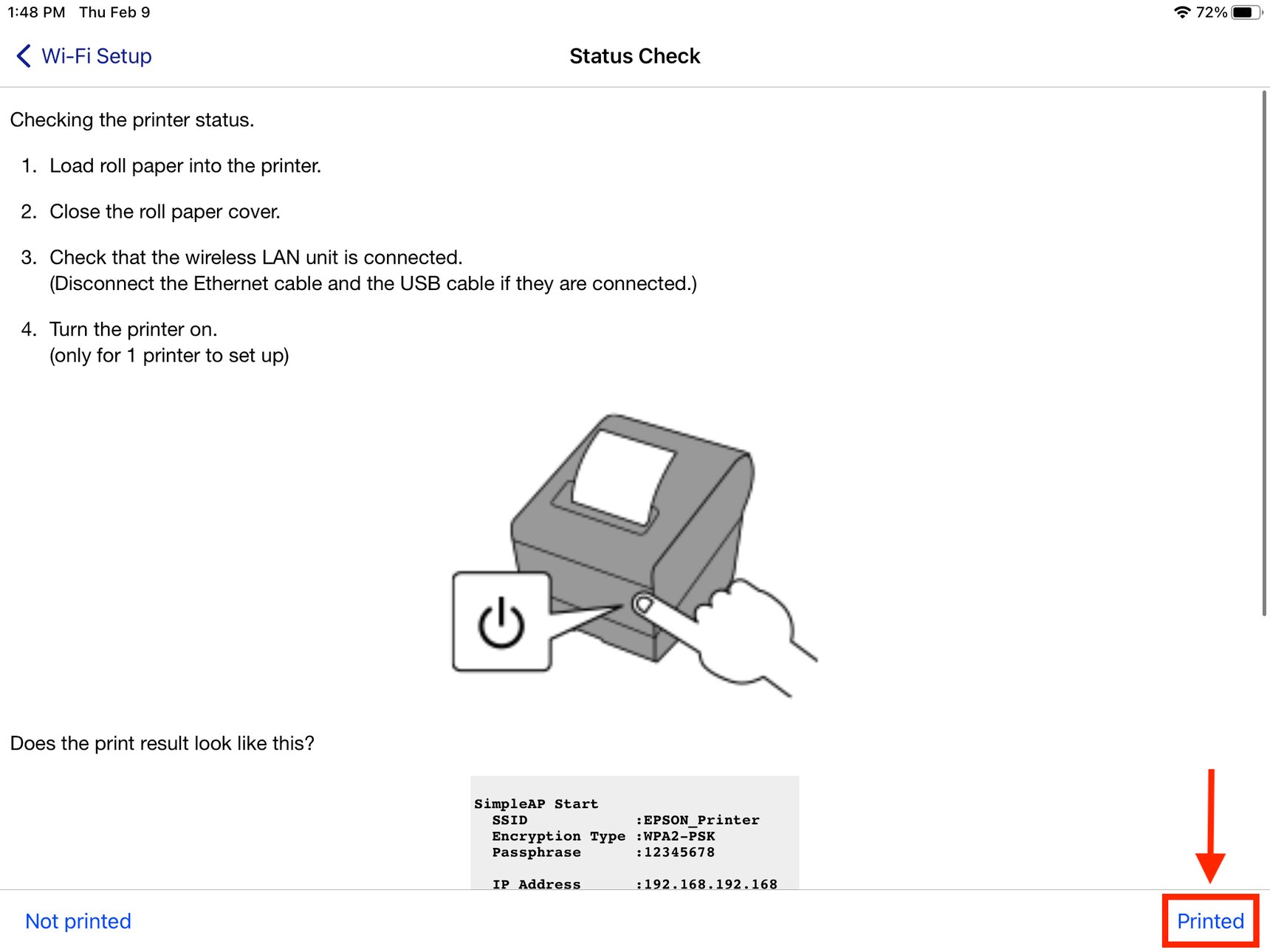 Epson Wireless Printer Setup Using Epson TM Utility App